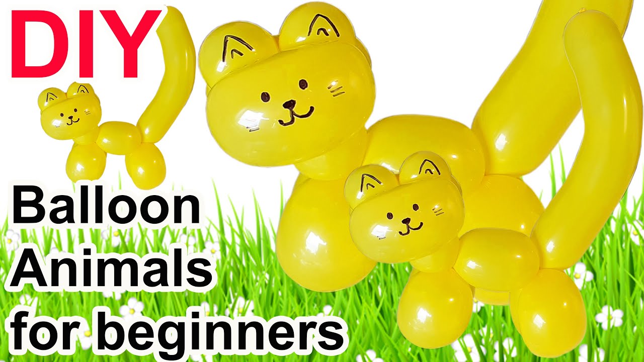 КОТИК из ШАРИКА как сделать #1 Balloon Cat TUTORIAL - YouTube
