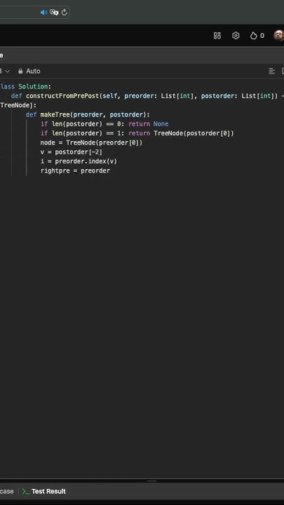 Leetcode 889: Construct Binary Tree from Preorder and Postorder Traversal - YouTube