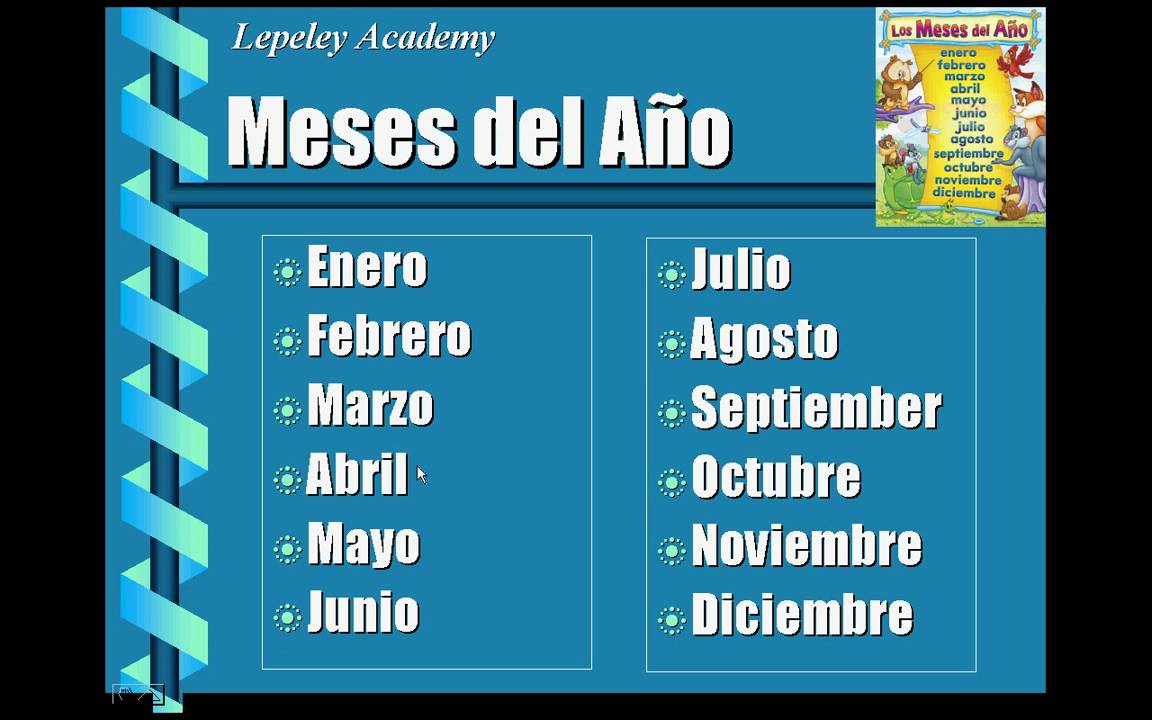Months of the Year in Spanish (Los Meses) - YouTube