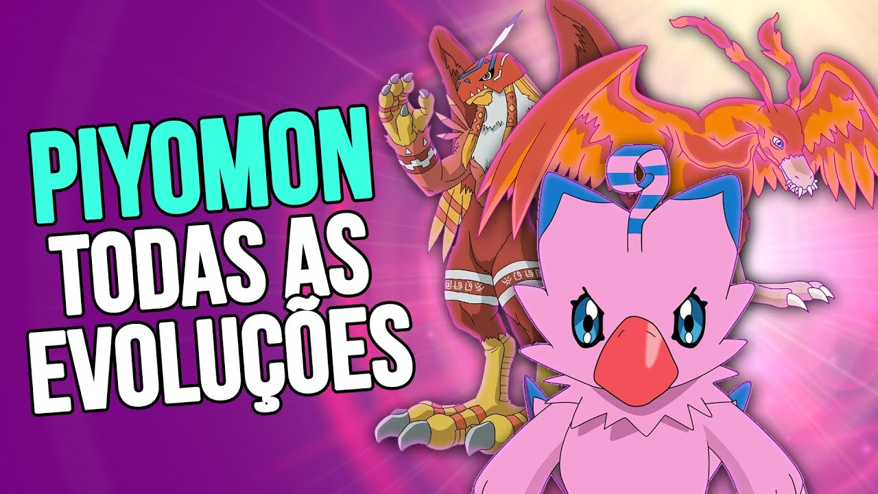 LINHA EVOLUTIVA DA PIYOMON - YouTube