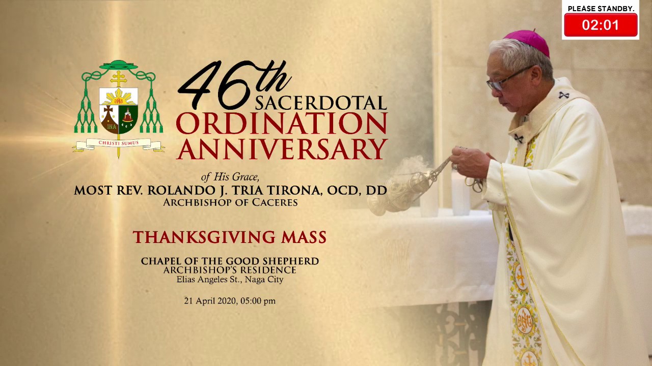 LIVE | THANKSGIVING MASS - 46th SACERDOTAL ORDINATION ANNIVERSARY ...