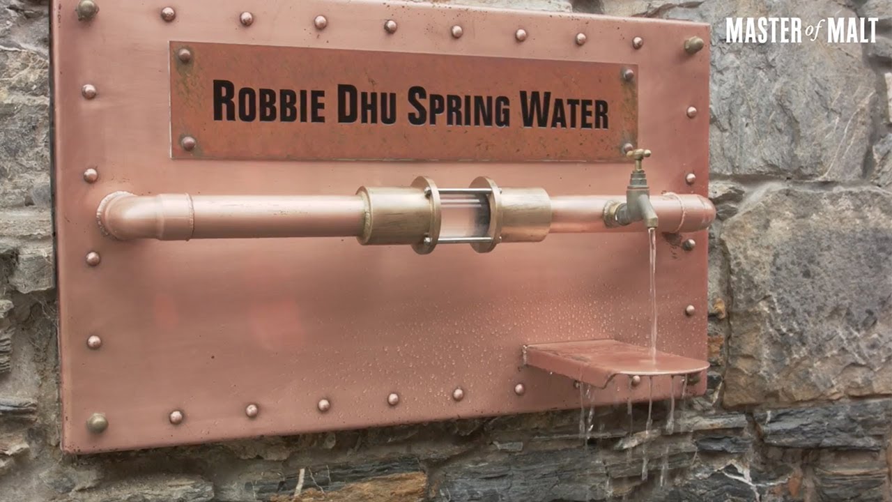 The Robbie Dhu Spring water source at Glenfiddich Distillery - YouTube