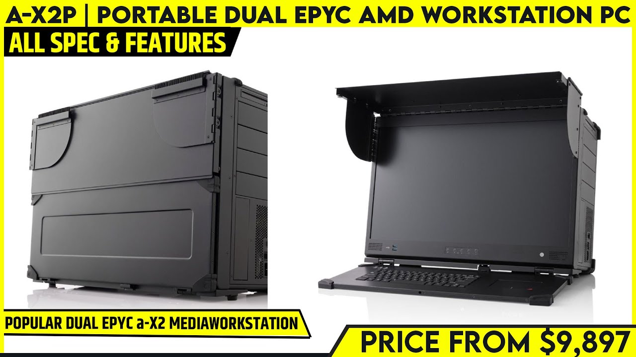 Media Workstations A-X2P Dual EPYC AMD Workstation PC With 128 Zen 2 ...