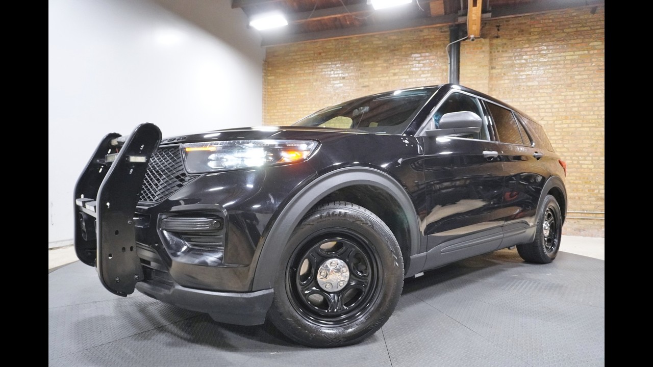 2021 Ford Explorer AWD PIU, Black, Red/Blue Lightbar and LED Lights ...