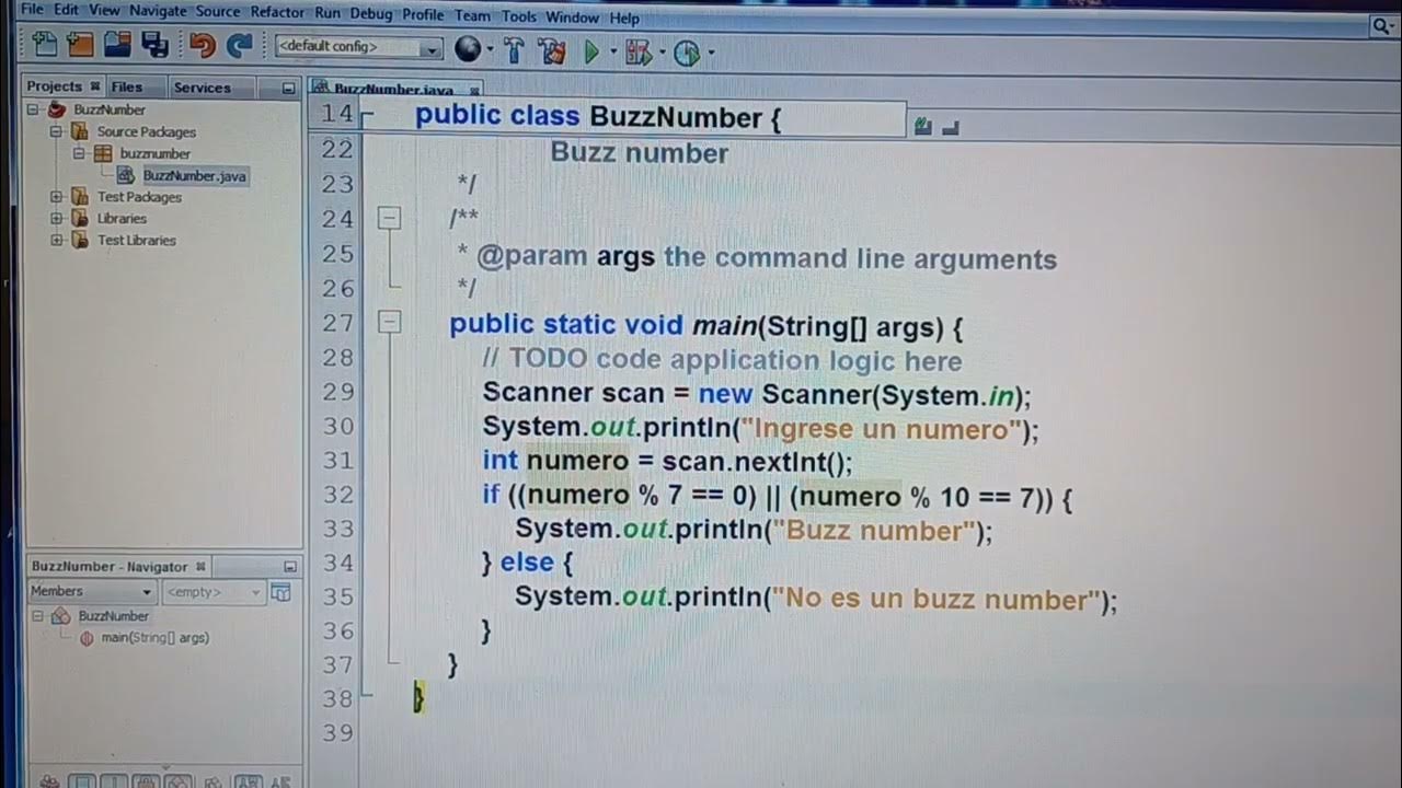 Buzz Number En Java Netbeans Youtube