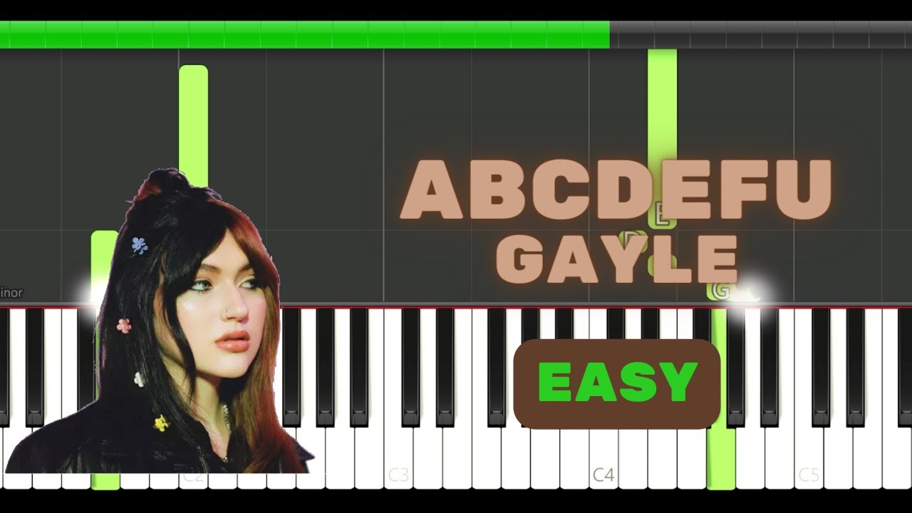 ABCDEFU (Gayle) - Easy Piano Tutorial - YouTube