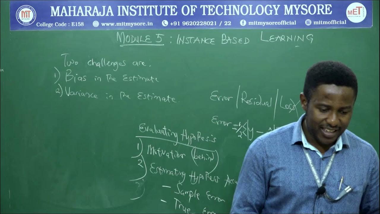 17CS73 - ML (Module 5): 5.2 Challenges in Estimating Hypothesis & Types of Errors - YouTube