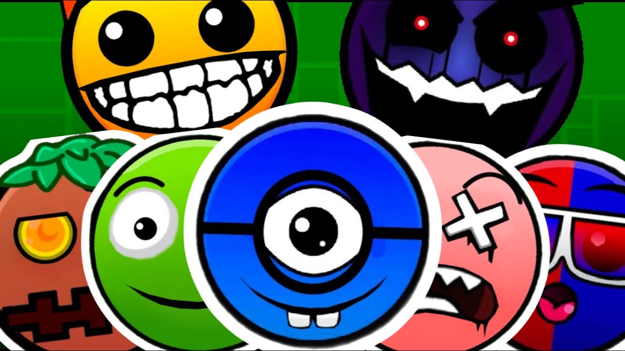 ALL CUSTOM Geometry Dash Difficulty Faces But Everyone Is REVERSE - YouTube