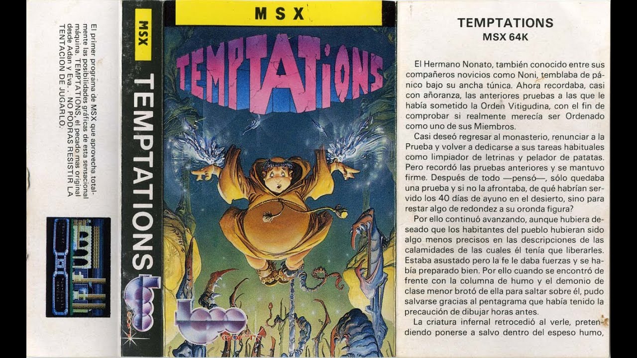 Temptations - MSX (Topo Soft - 1988) - Partida completa comentada. - YouTube