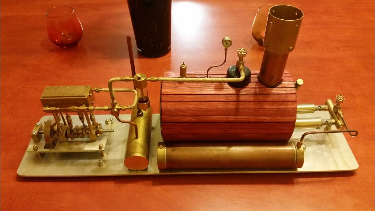 compound steam engine model - YouTube