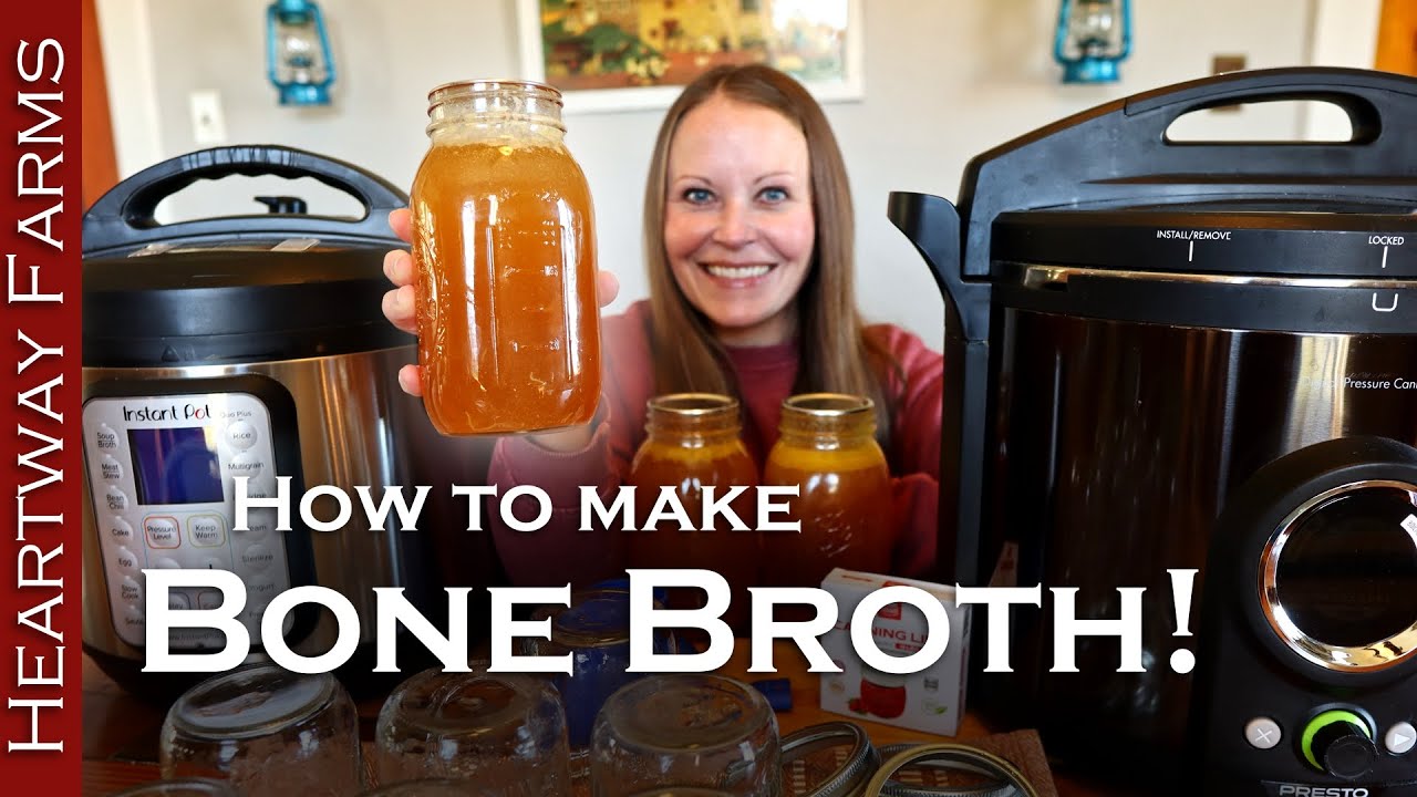Homemade Chicken Bone Broth Recipe and Canning Tutorial | Easy and Nutritious Stock - YouTube