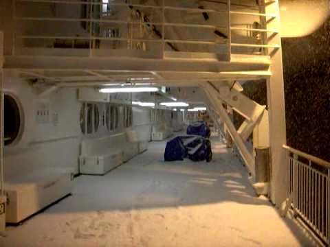 Tallink Siljas Romantika Riga - Stockholm snöstorm och 23 m/s.