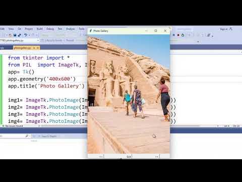 كيفية انشاء معرض صور باستخدام بايثون وتكنتر وبيلو create image viewer using python tkinter ...