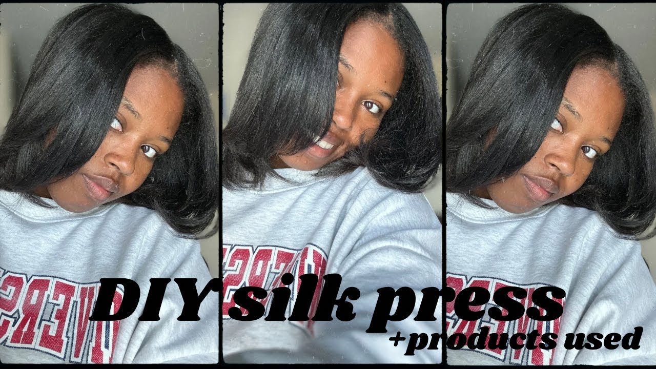 DIY silk press | at home - YouTube