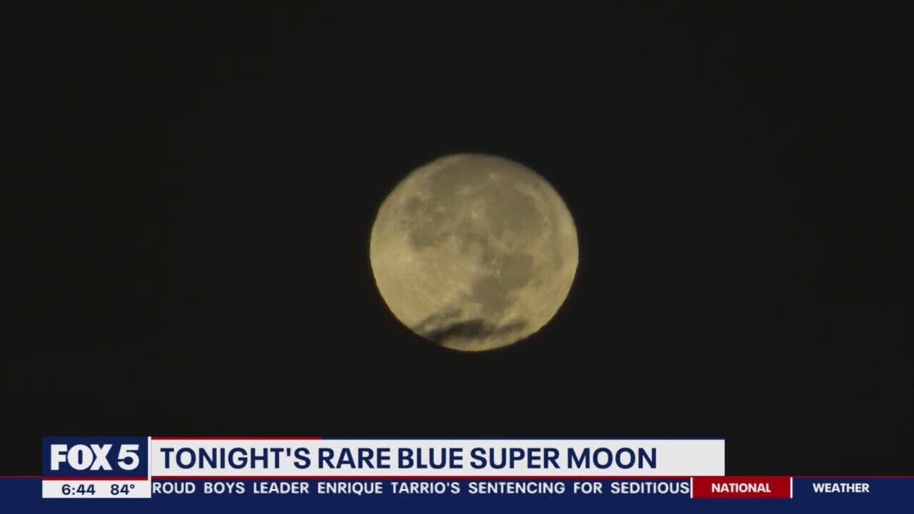 Rare blue supermoon rises tonight - YouTube