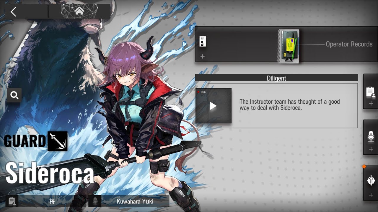 Arknights / Operator Records / Sideroca - YouTube