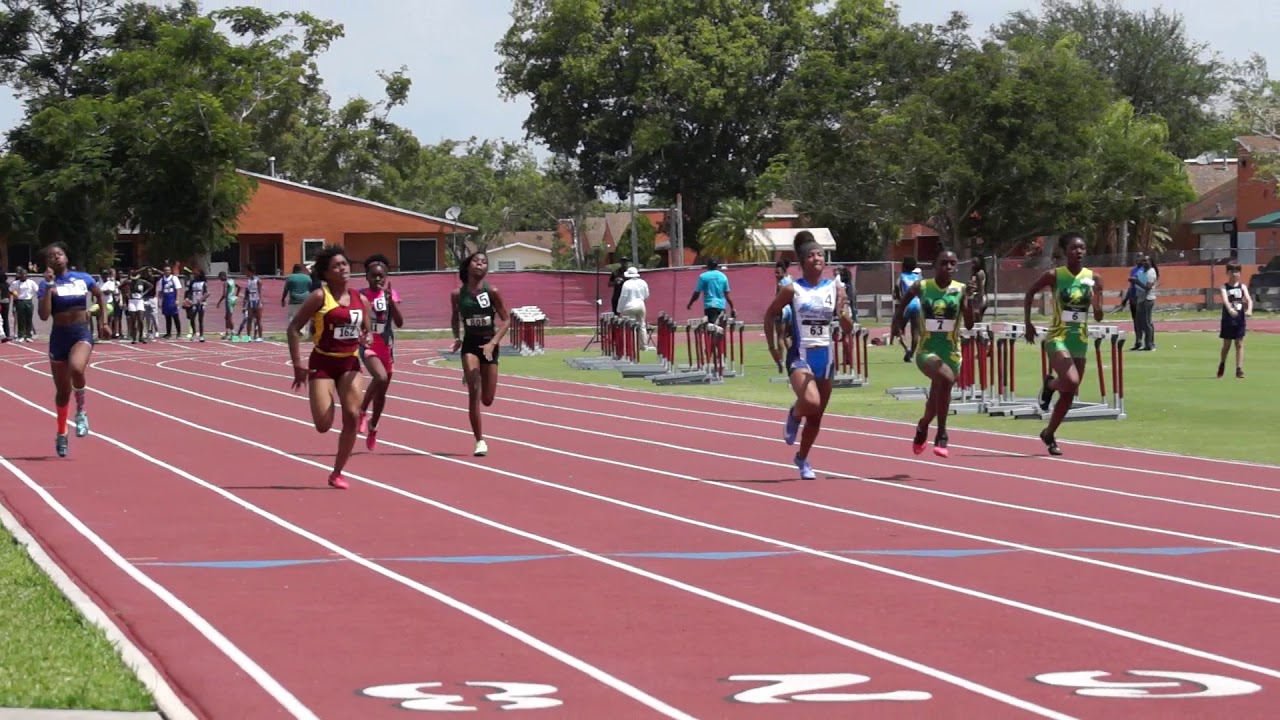 Christin Facey 11 year old & Haley Blades 14 year old 100m FLYRA MS ...