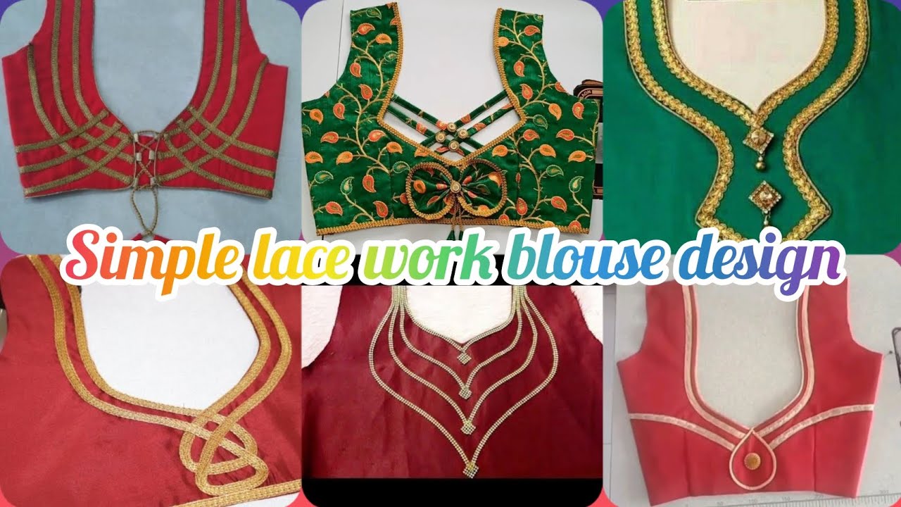 easy & simple lace work blouse design/beautiful Lace work blouse design ...