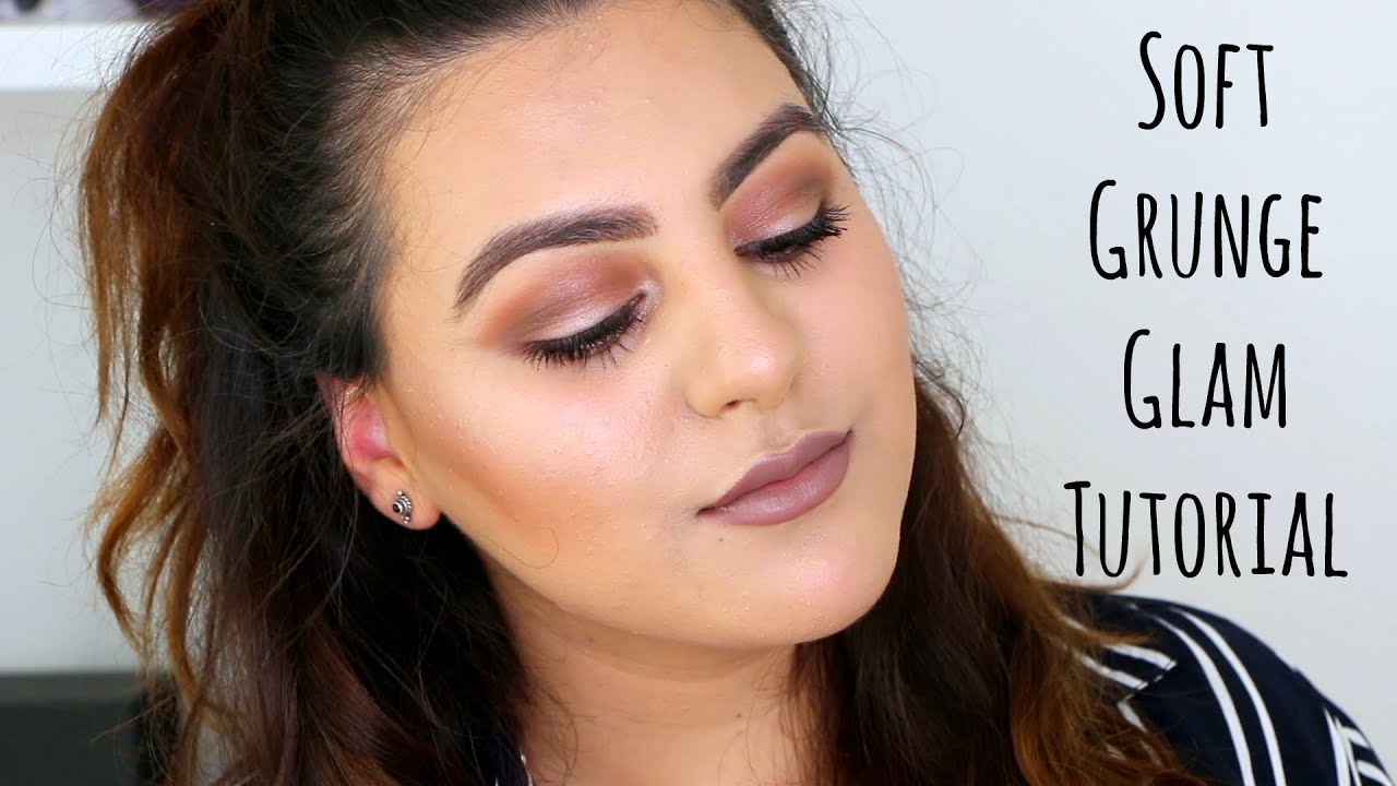Soft Grunge Glam Makeup Tutorial - YouTube