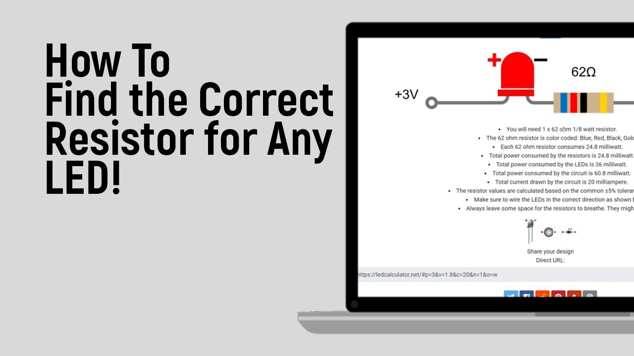 How to Find the Correct Resistor for Any LED [easy] - YouTube