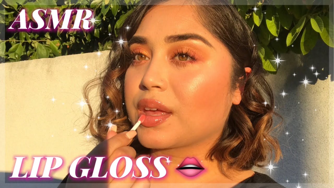 ASMR Lip Gloss Application 👄 [NO TALKING] + ambient sounds, mouth ...