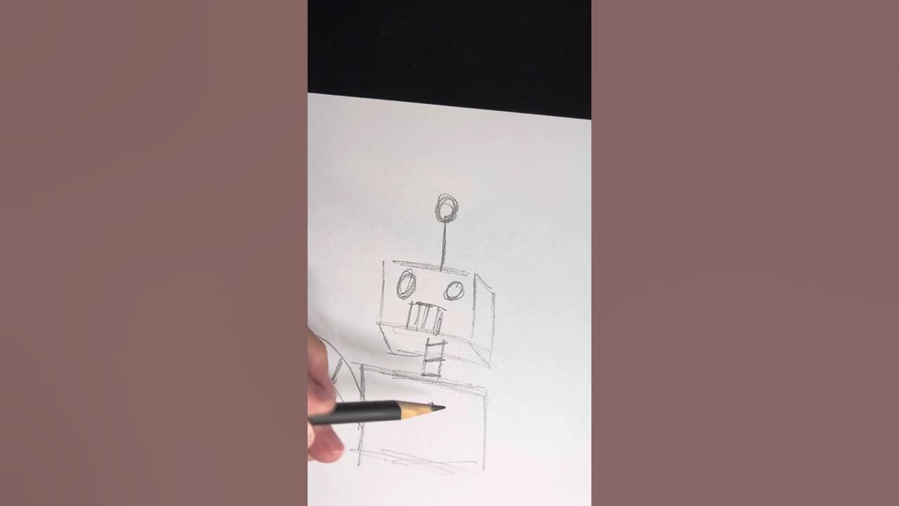 Simple Robot drawing tutorial - YouTube