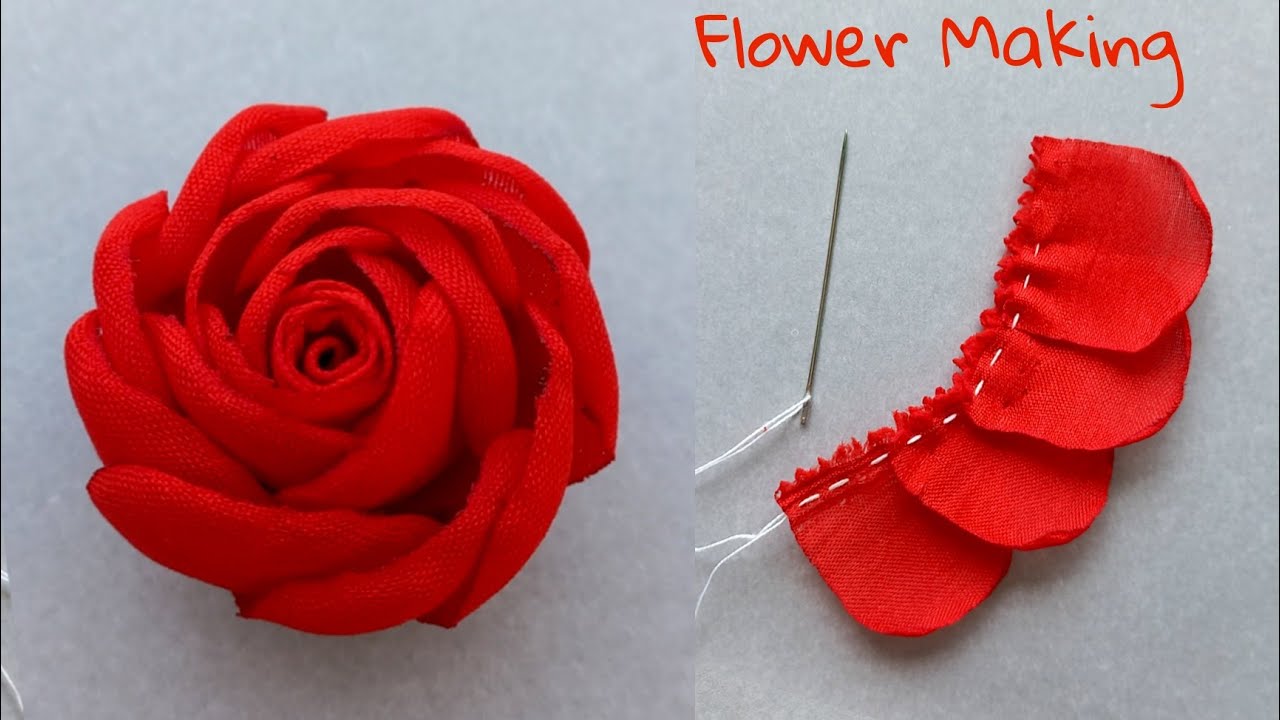 DIY: How to make an adorable fabric rose flower in just 9 minutes ...