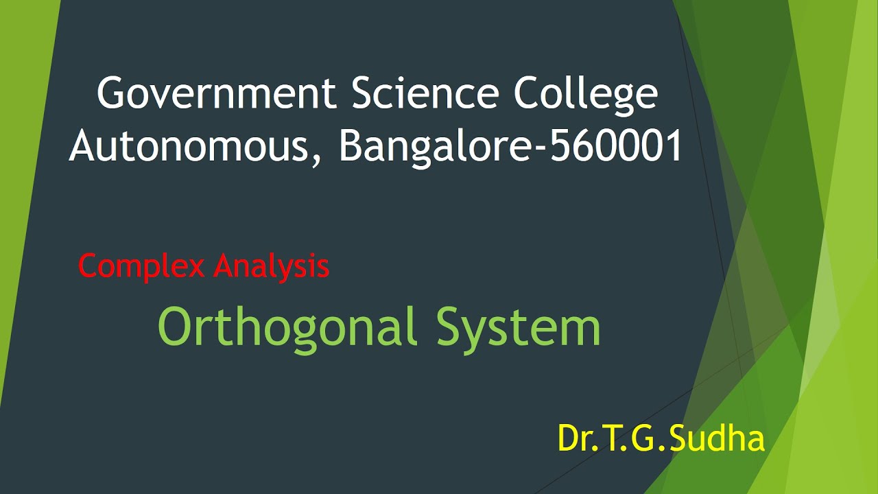 Complex Analysis: Orthogonal System - YouTube