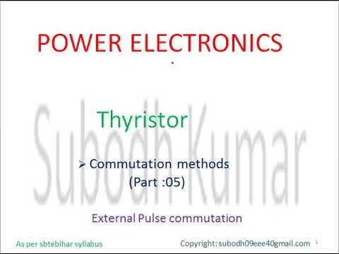 PE Lec 12: Thyristor Commutation Methods (Part 5)/Class E commutation/External Pulse Commutation ...