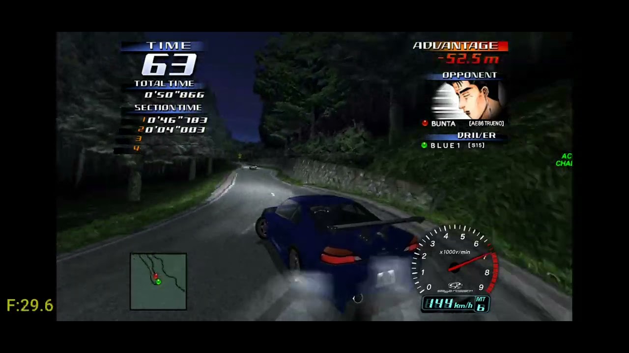 Initial D Arcade Stage 3 - Bunta Challenge Tsuchisaka 1 Star W/ Nissan S15 5th Try(Flycast ...