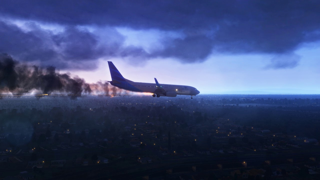 Garuda Indonesia Crash at Jakarta [737-800 Engine Fire] - YouTube