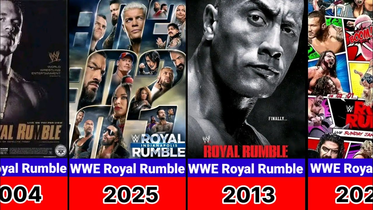 Every WWE Royal Rumble Poster Design (1988- 2025) | WWE Royal Rumble ...