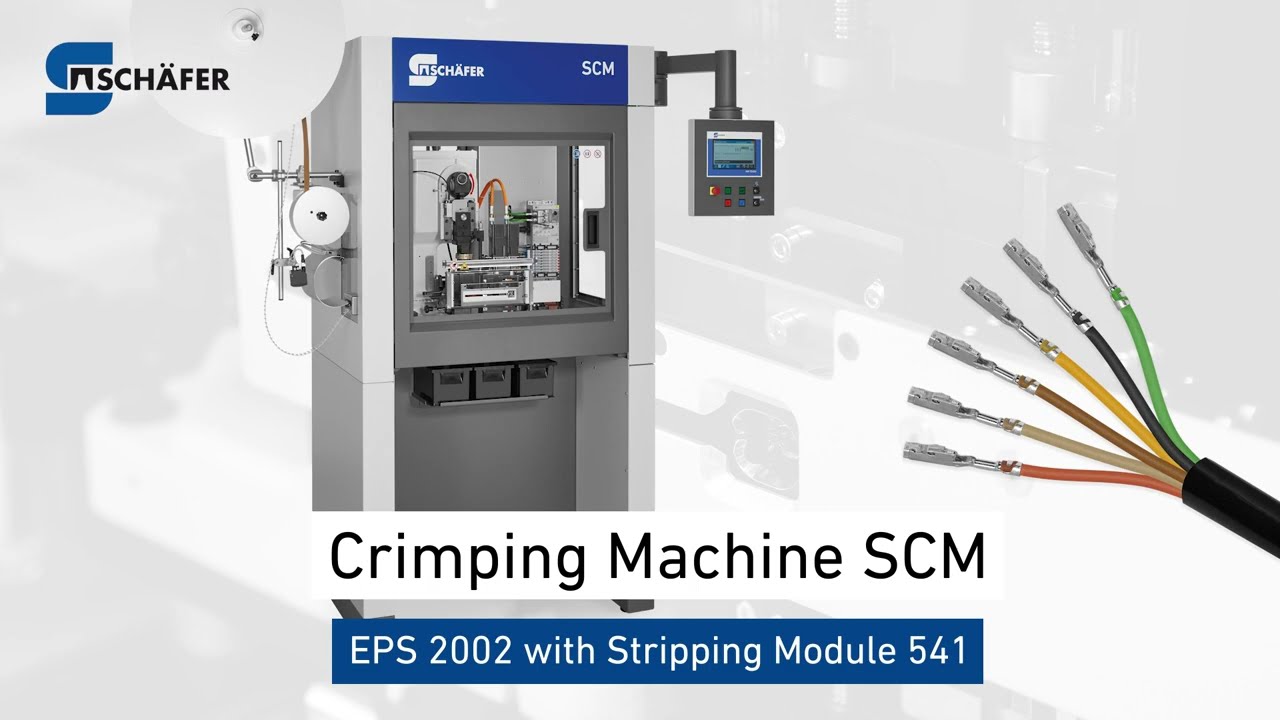 Schäfer Crimping Machine SCM EPS 2002 with Stripping Module S541 - YouTube