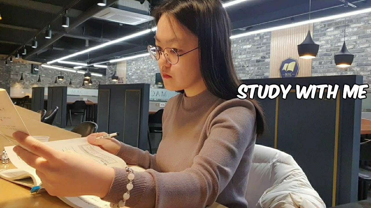 STUDY WITH ME. real sound. 스터디카페에서 심리학개론 같이 공부해요. - YouTube