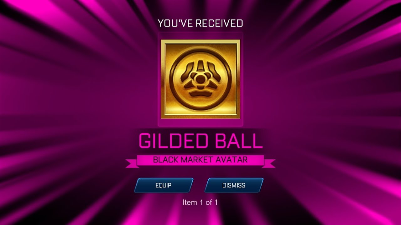 Claiming the Gilded Ball Avatar FULL SHOWCASE | Rocket League Sideswipe ...