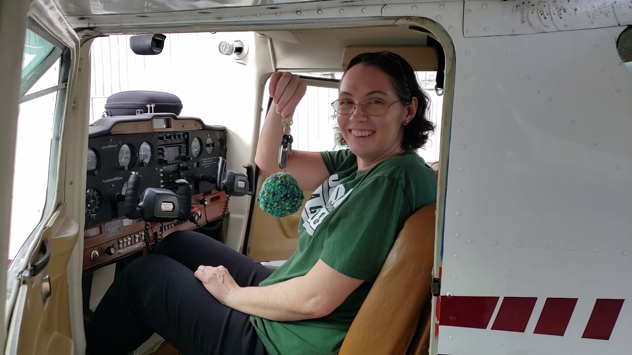 Sherri's first time flying a plane - YouTube