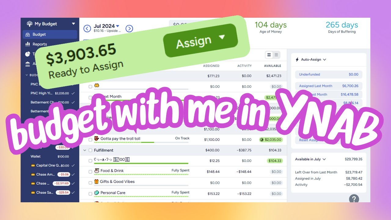 HUGE SETTLEMENT CHECK!! 🤑 + increasing my investment goal! | budget with me in ynab - YouTube