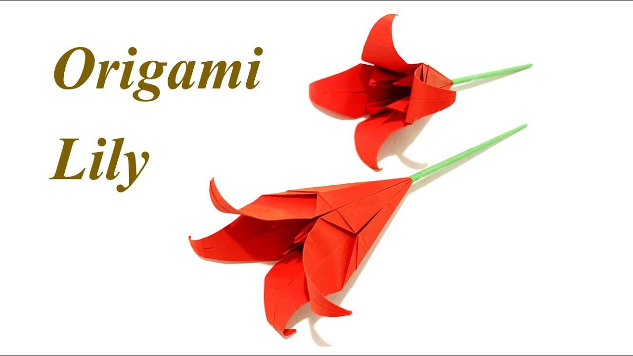 Origami Flower| Origami Lily tutorial| DIY| Easy Paper Flower Tutorial ...