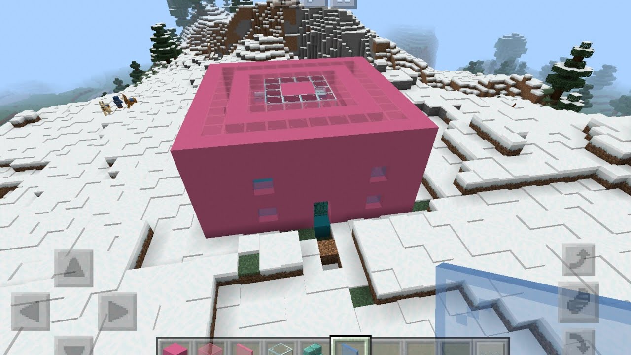 Minecraft: Pembe üstü camlı Ev Yapımı - YouTube