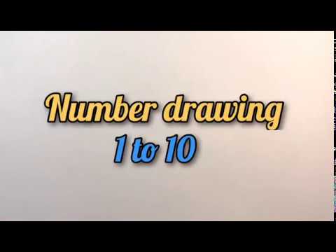Number drawing - Quick ways to draw objects using numbers 1 to 10 - YouTube