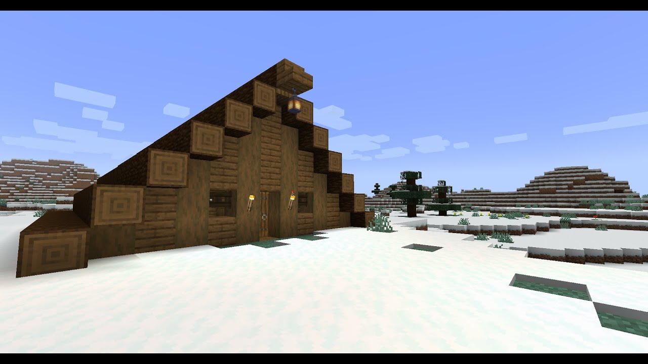 minecraft how to make cool spruce house tutorial - YouTube