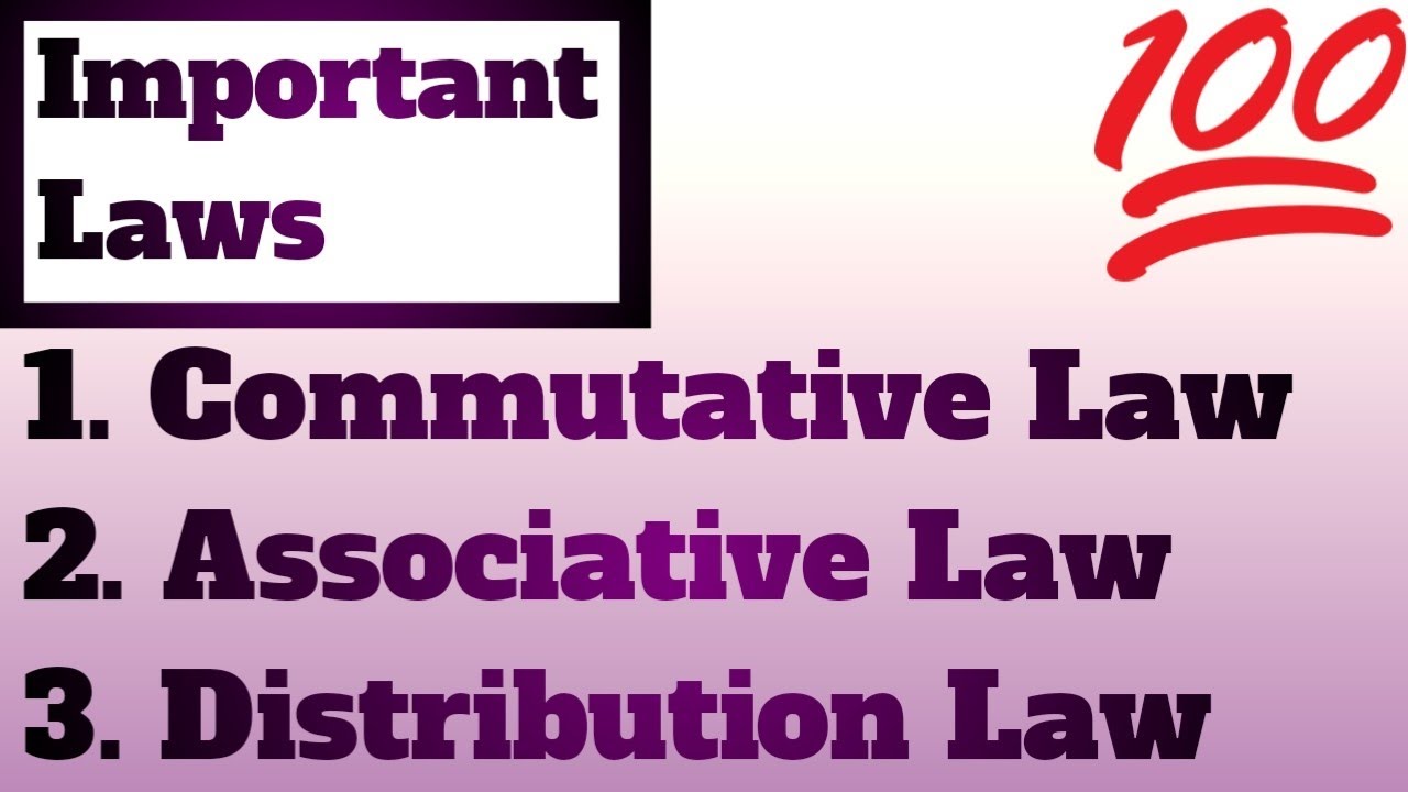 Mathematical Laws : Commutative Law , Associative/Association Law ...