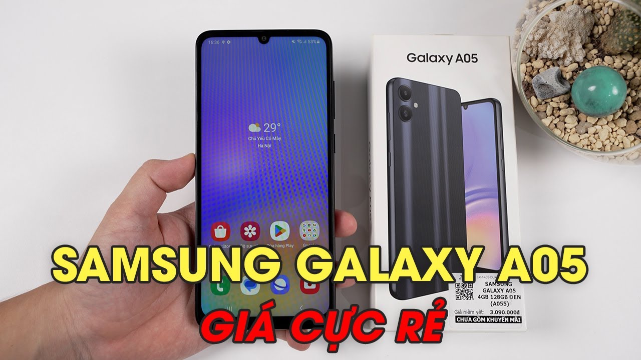 Mở hộp & đánh giá Samsung Galaxy A05: Điện thoại RẺ NHẤT của Samsung có gì nổi bật ??? - YouTube