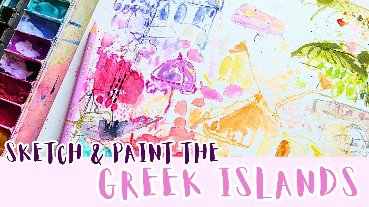 🎨New Class! Sketch & Paint The Greek Islands!🌞 - YouTube