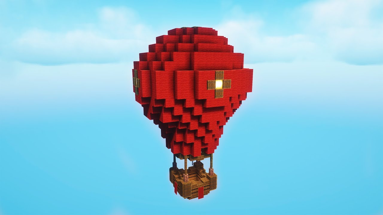 How to Build a Hot Air Balloon in Minecraft 1.21 - Minecraft Hot Air Balloon Tutorial - YouTube
