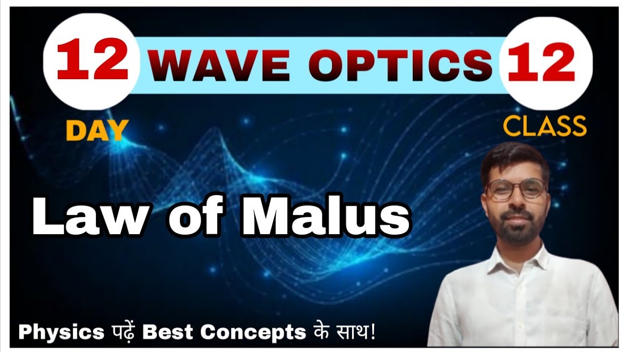 Wave Optics । Polarisation of light । Malus law । Physics Class 12th ...