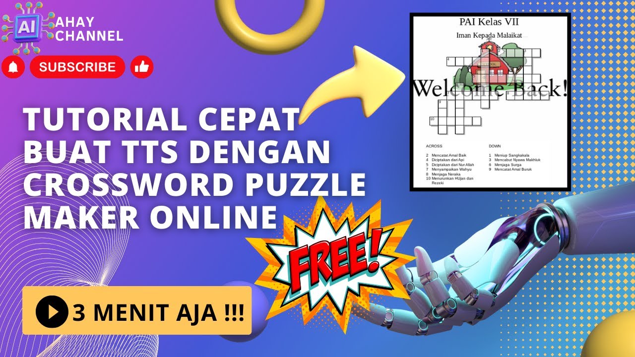 Hanya 3 Menit!! Tutorial Cepat Membuat TTS Pembelajaran Menggunakan Crossword Puzzle Online ...