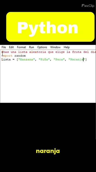 Como hacer Listas aleatorias en #python -GL Dev #development #pythontutorial #develop #coding ...