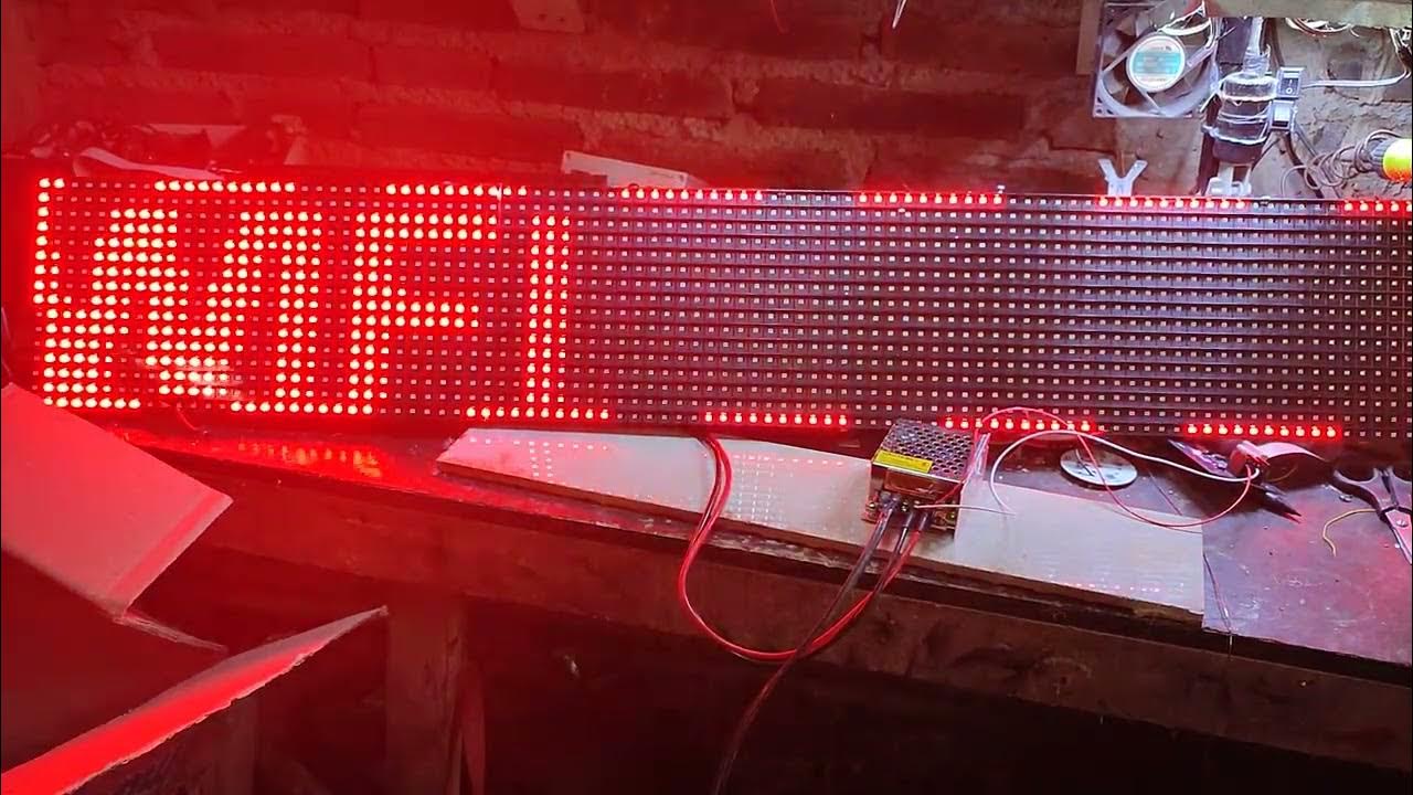 running text p10 autdoor - YouTube