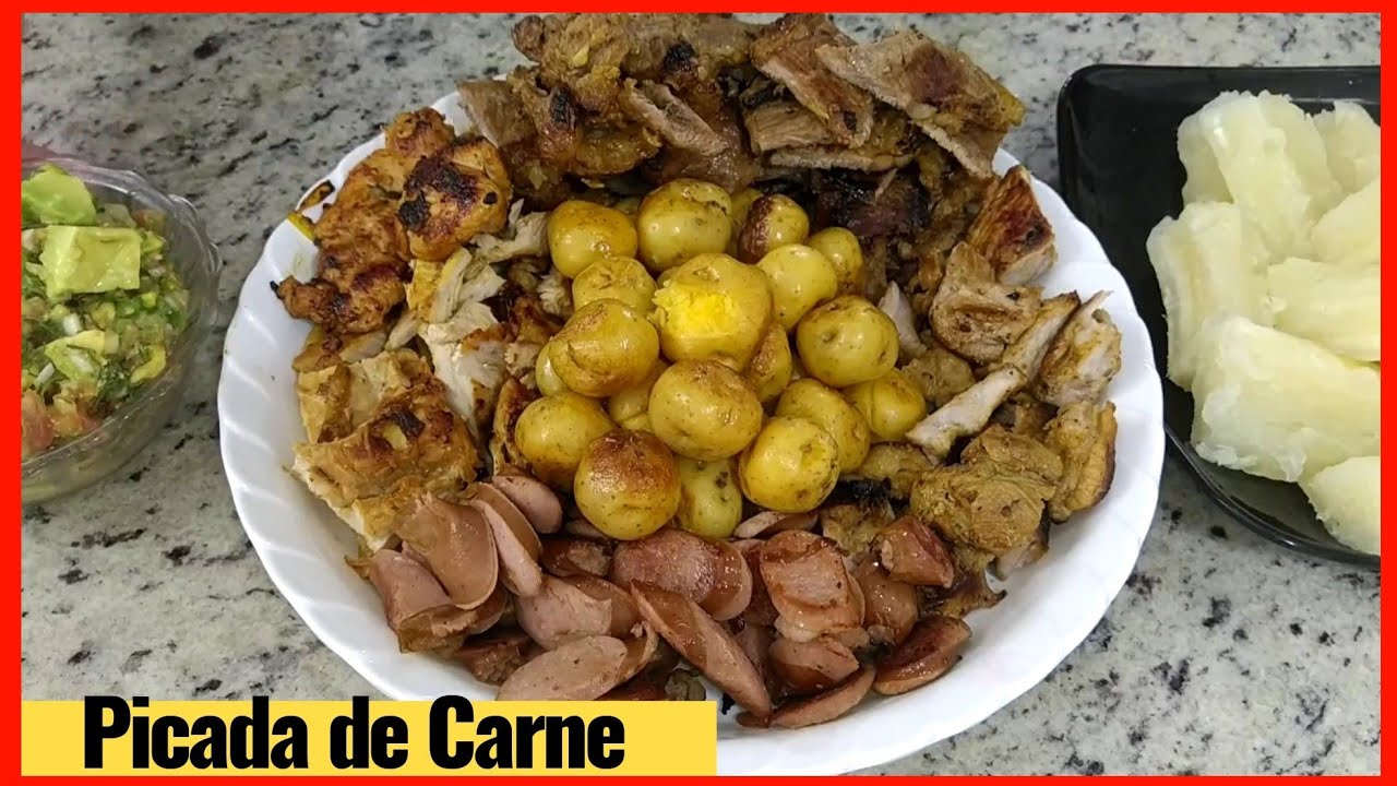 Picada de carne / Picada colombiana / Como hacer una picada de carne ...